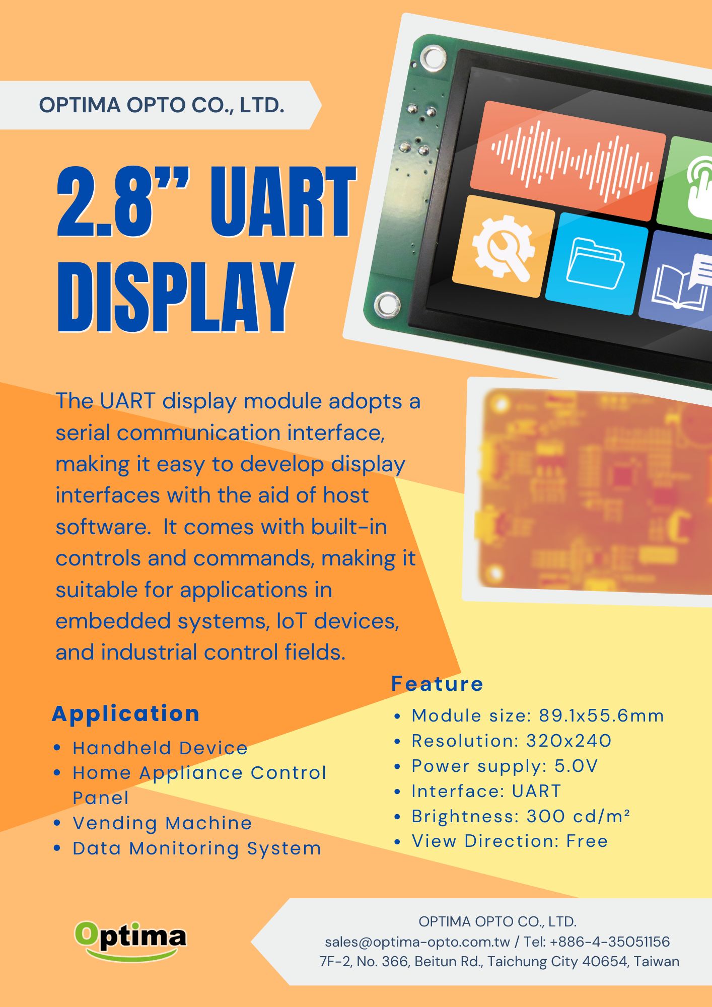 2.8” UART Display