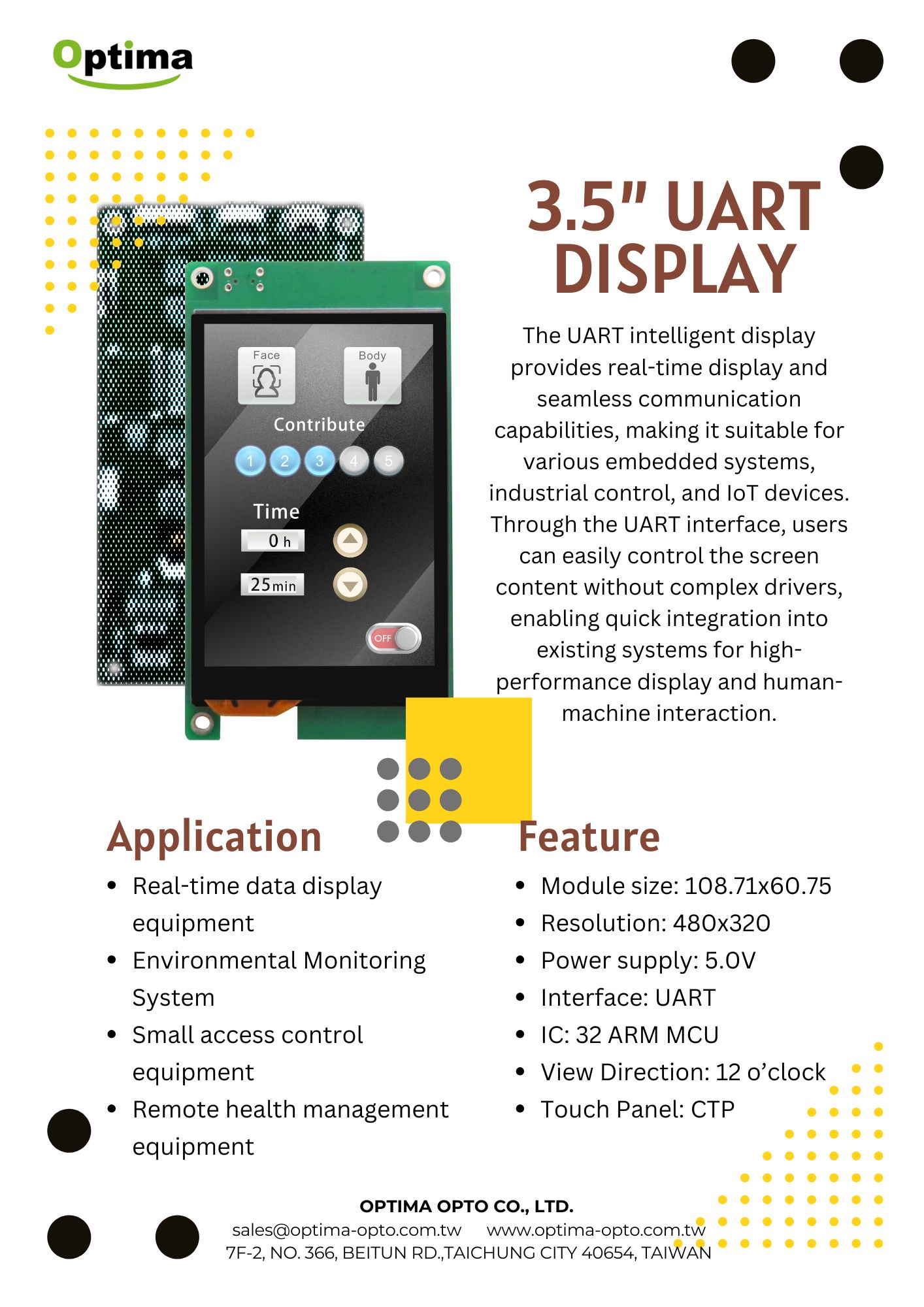 OPTIMA-3.5" UART Display